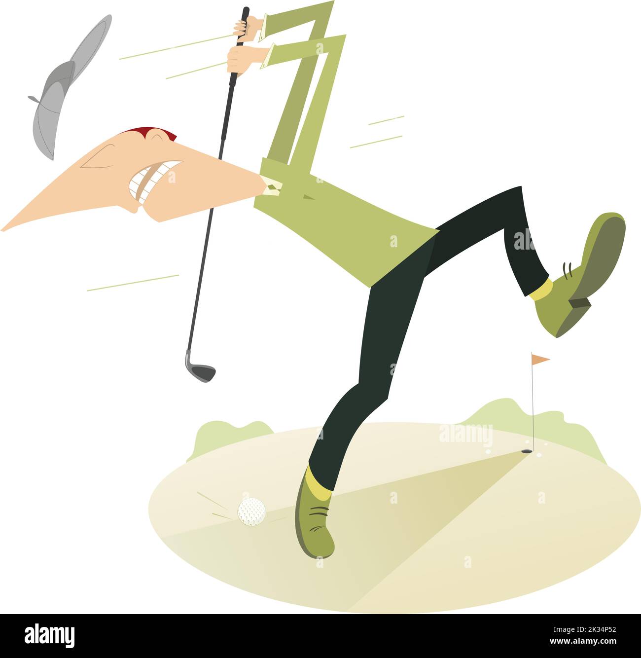 Cartoon white golf ball smiling hi-res stock photography and images - Alamy