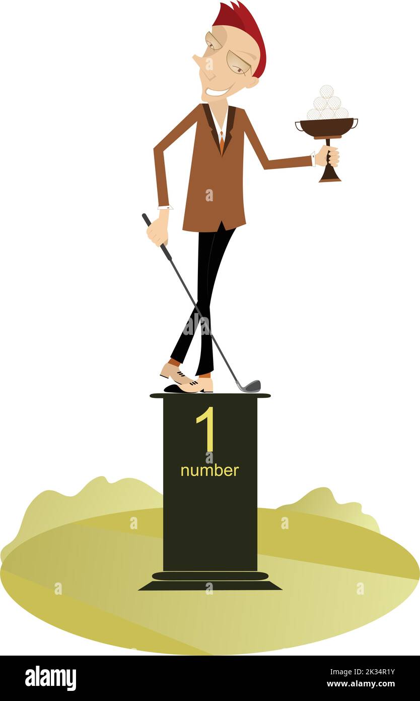 Golfer vertical winner Stock Vector Images - Alamy