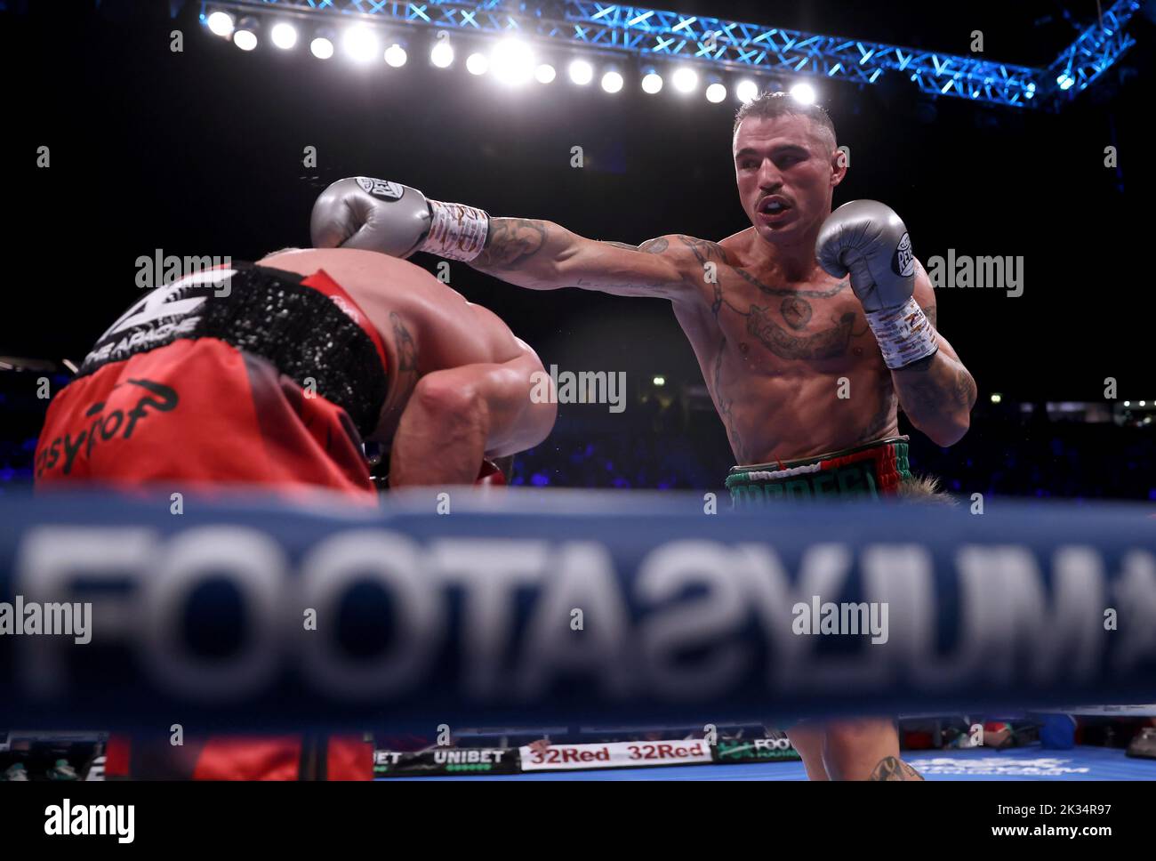 Anthony Cacace (left) in action against Michael Magnesi during their ...