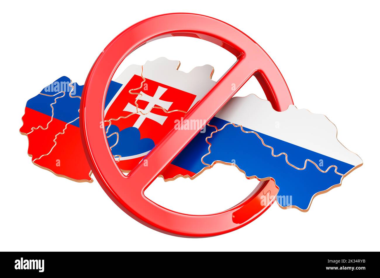 3d rendering map slovakia Cut Out Stock Images & Pictures - Alamy