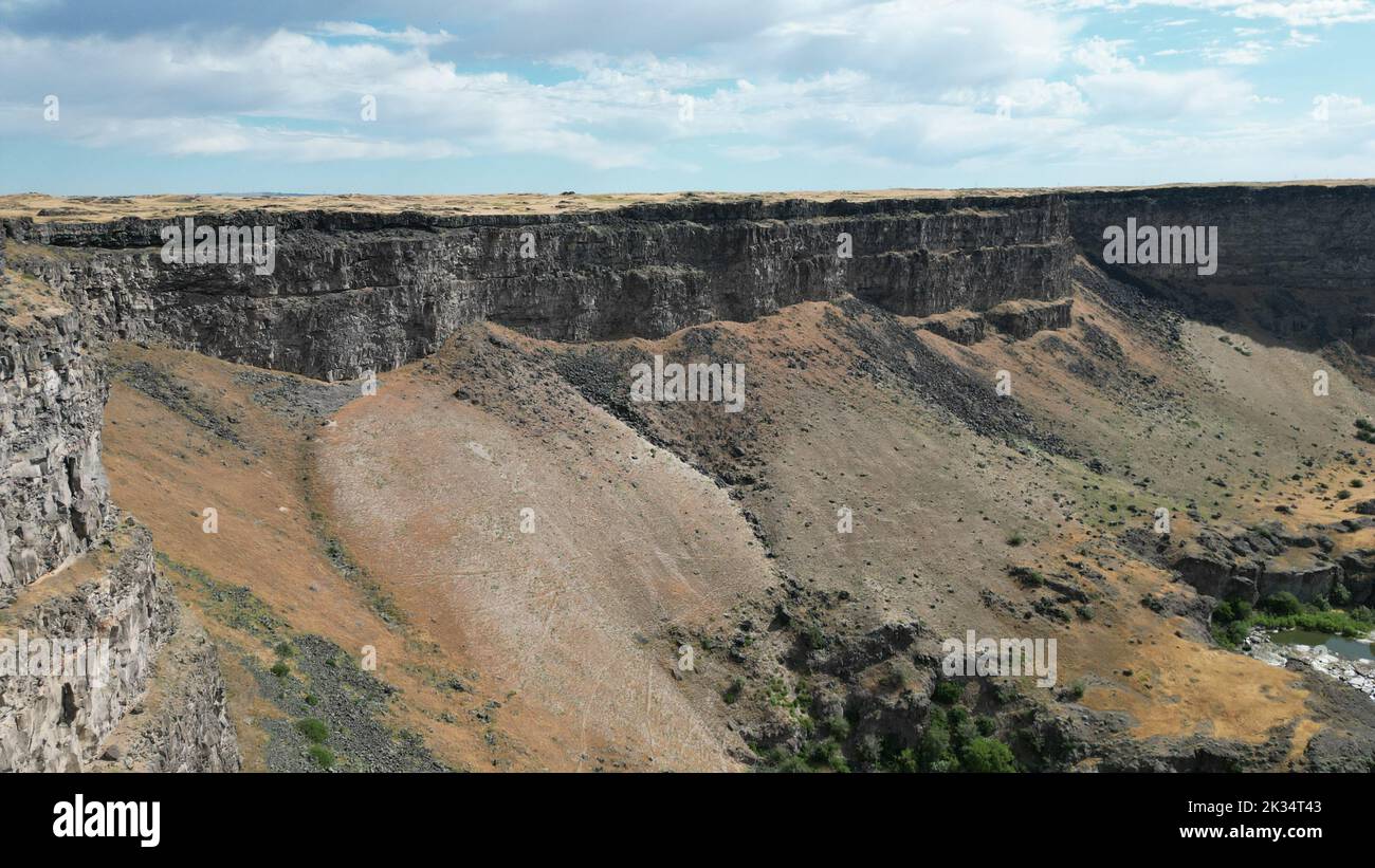 A beautiful landscape of rocky cliffs under a cloudy sky Stock Photo ...