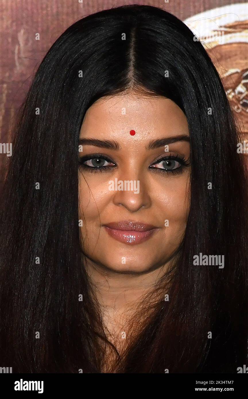 Bollywood actress Aishwarya Rai Bachchan is seen during a press ...