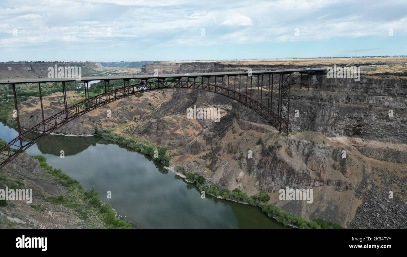 A greenish river between cliffs in a summer day Stock Photo - Alamy