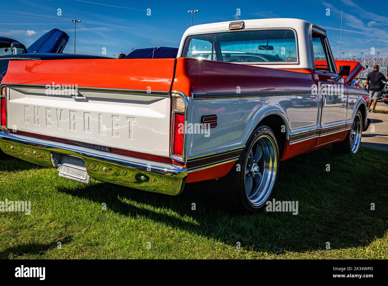 Daytona Beach, FL - November 28, 2020: Low perspective rear corner view ...