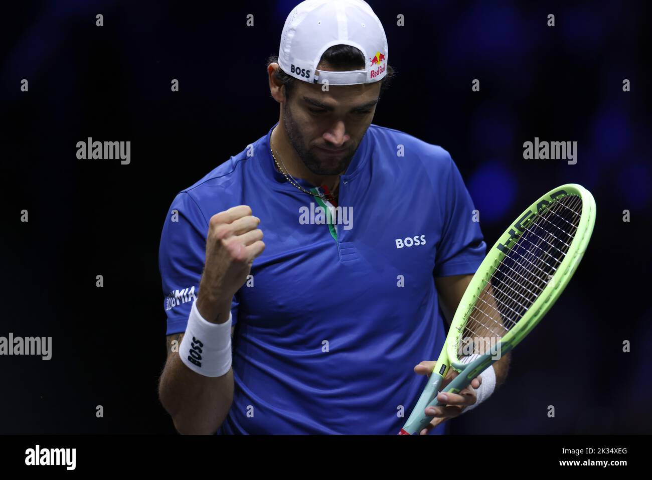 24th September 2022; O2, London England: Laver Cup international tennis tournament: Matteo ...