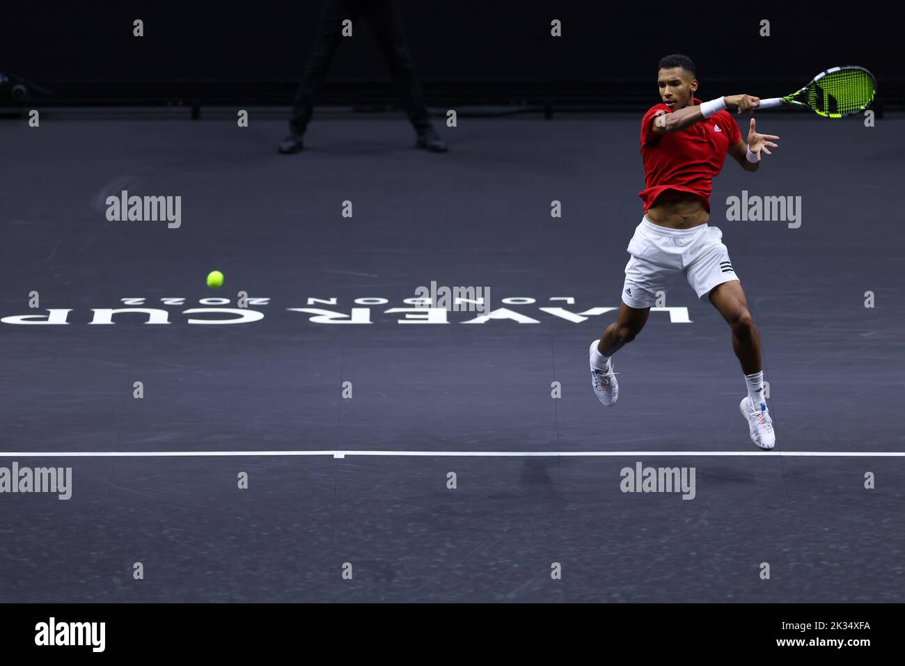 24th September 2022; O2, London England: Laver Cup international tennis tournament: Felix Auger ...