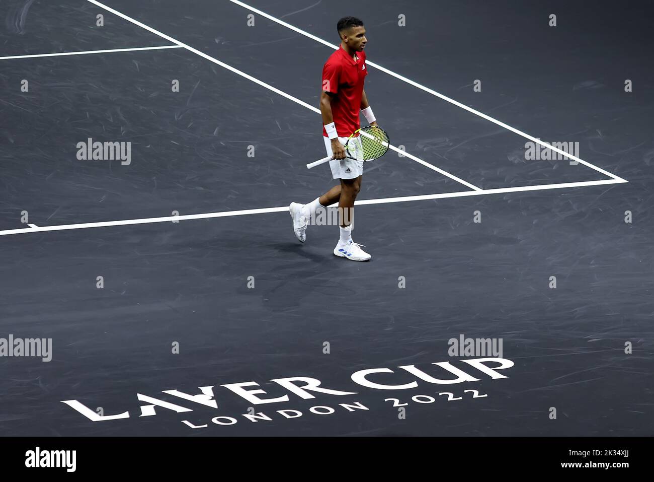 24th September 2022; O2, London England: Laver Cup international tennis tournament: Felix Auger ...