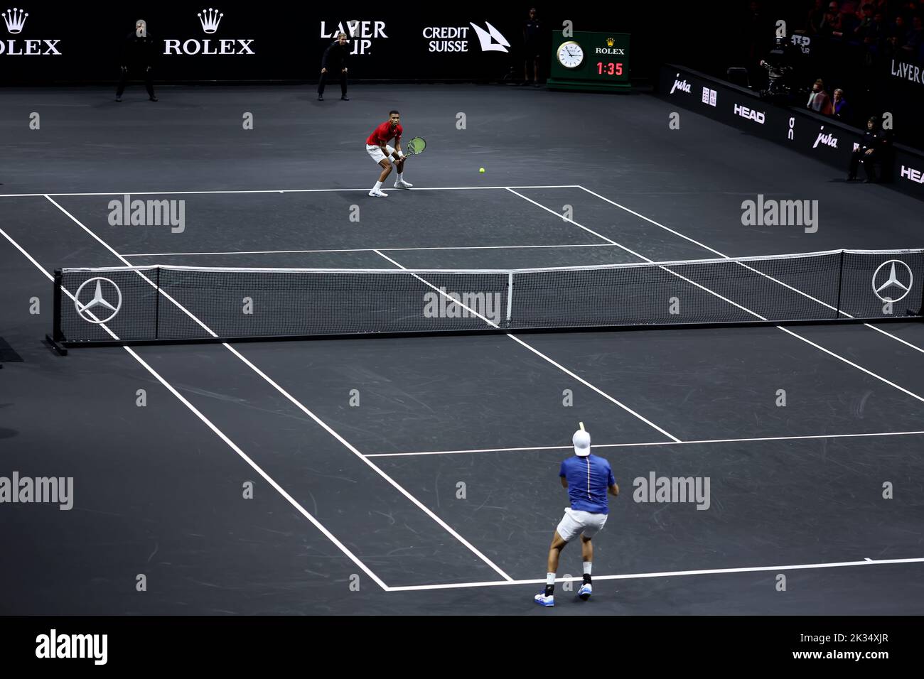 24th September 2022; O2, London England: Laver Cup international tennis tournament: Felix Auger ...