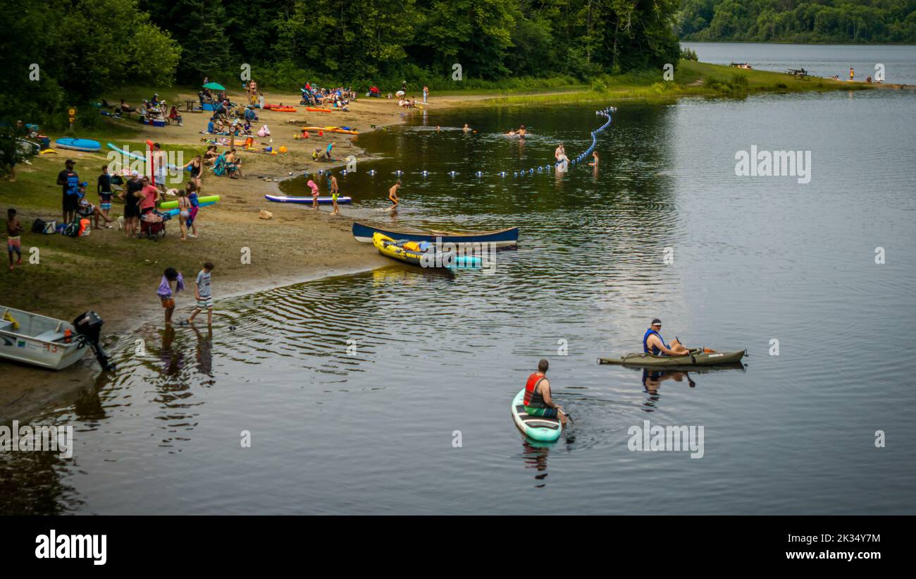August 2021 - Family picnic on the beach and water activities on the ...