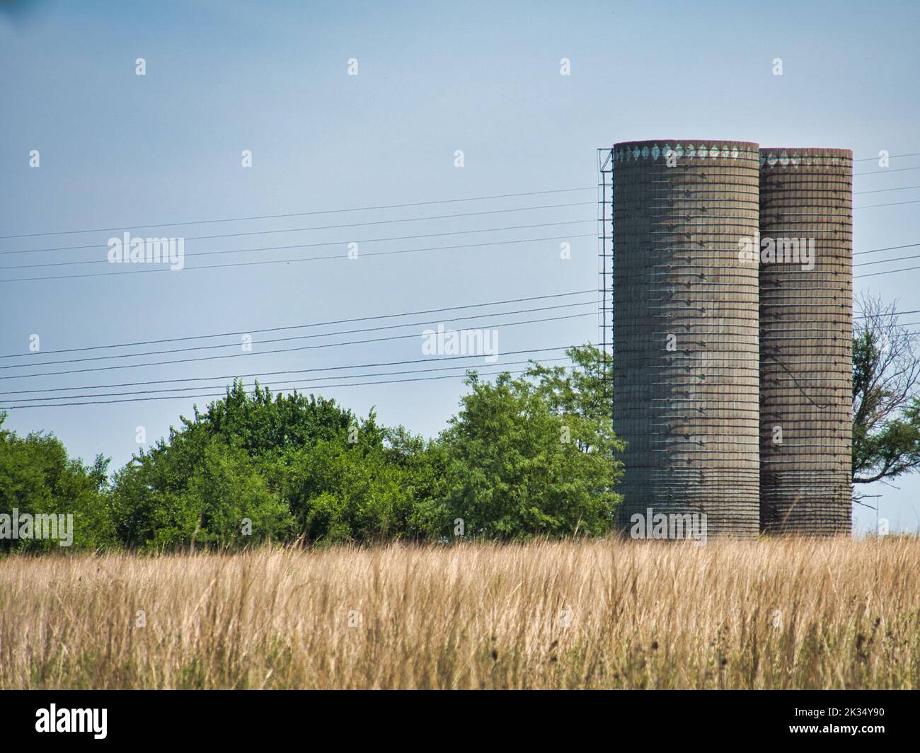 A grain silos among the wheat fields at Big Bull Creek Park in Edgerton ...