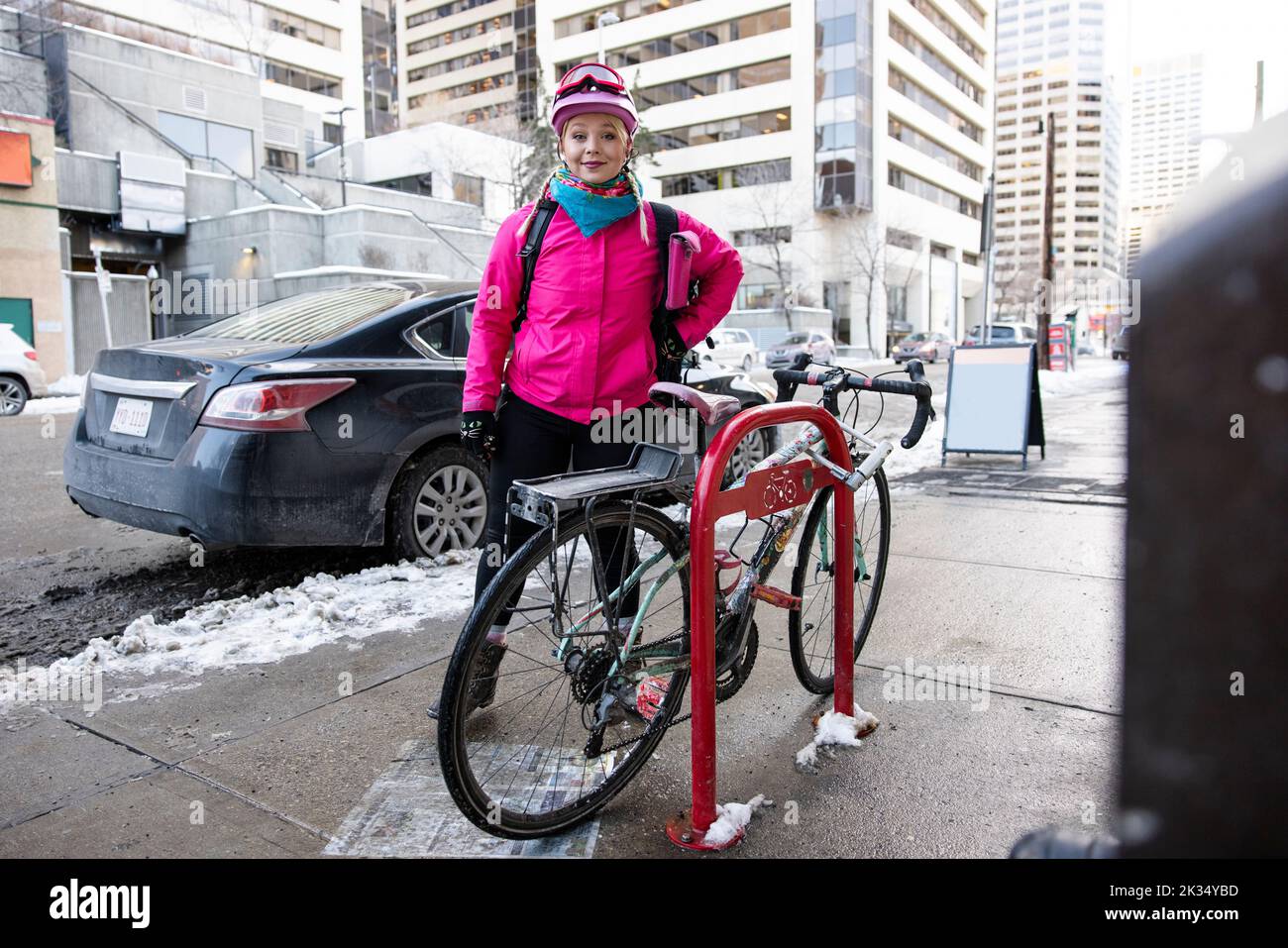 City bike lock hi-res stock photography and images - Alamy