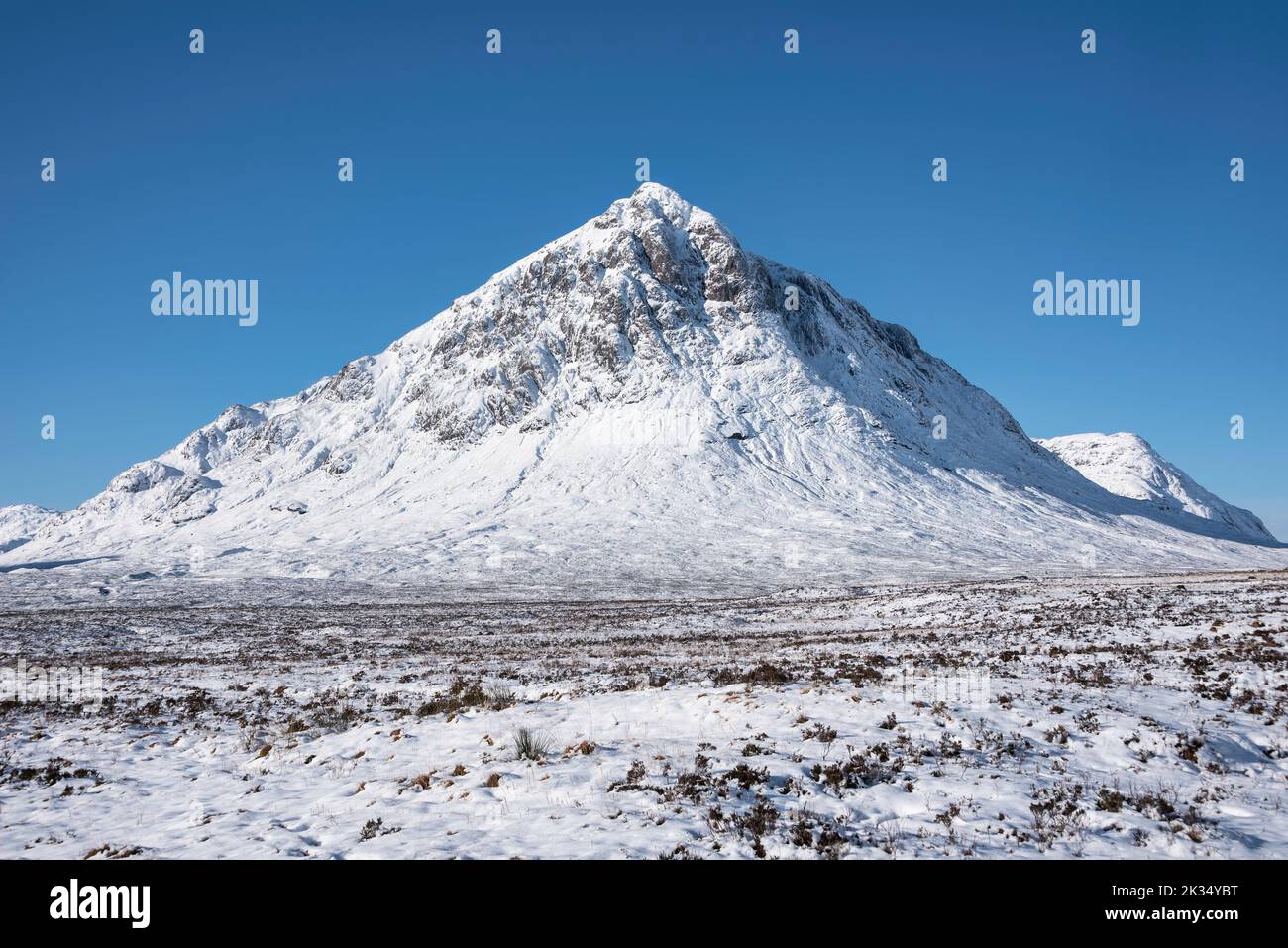 Stunning iconic landscape Winter image of Stob Dearg Buachaille Etive ...