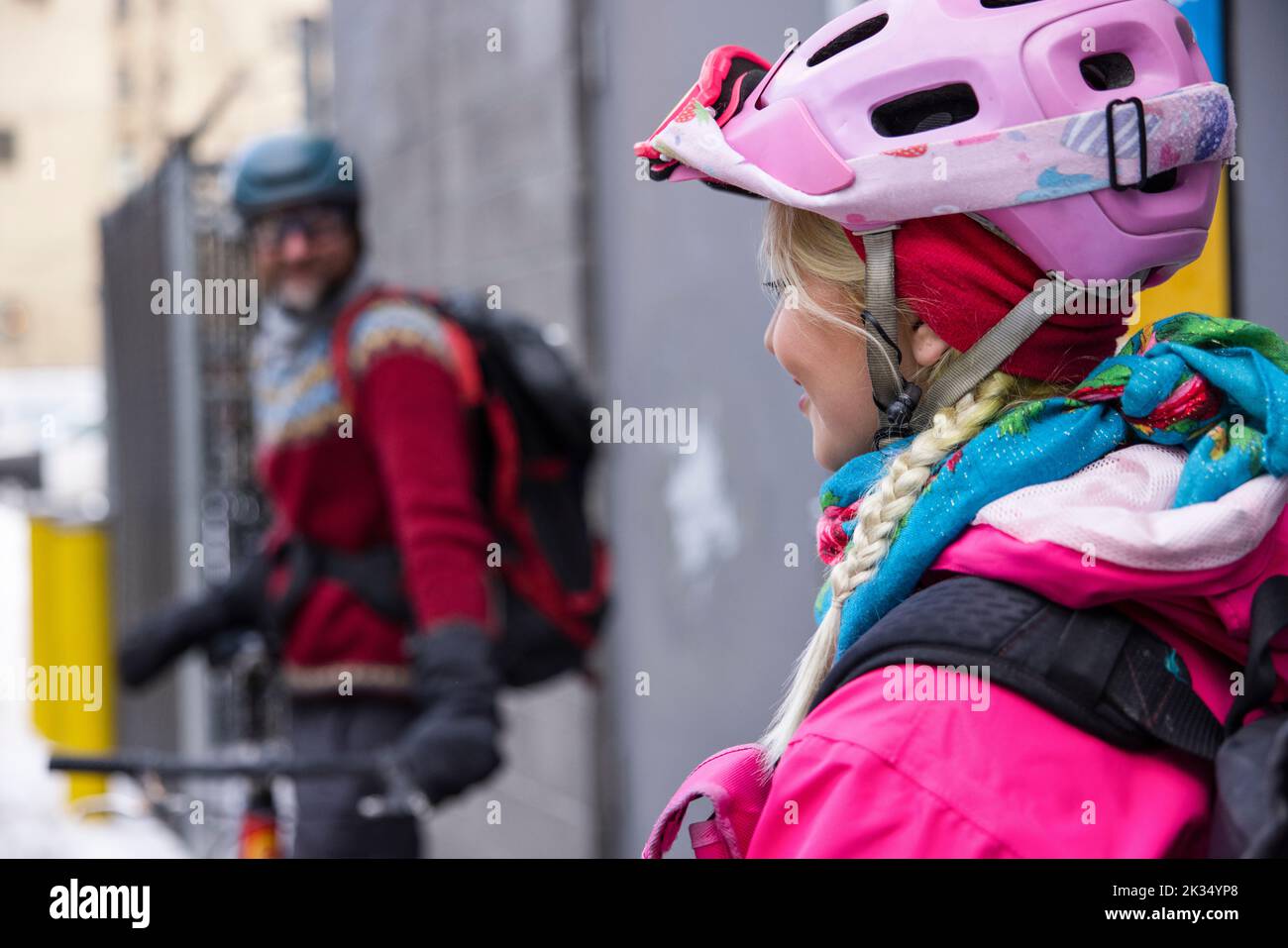 Female bike helmet city hi-res stock photography and images - Alamy
