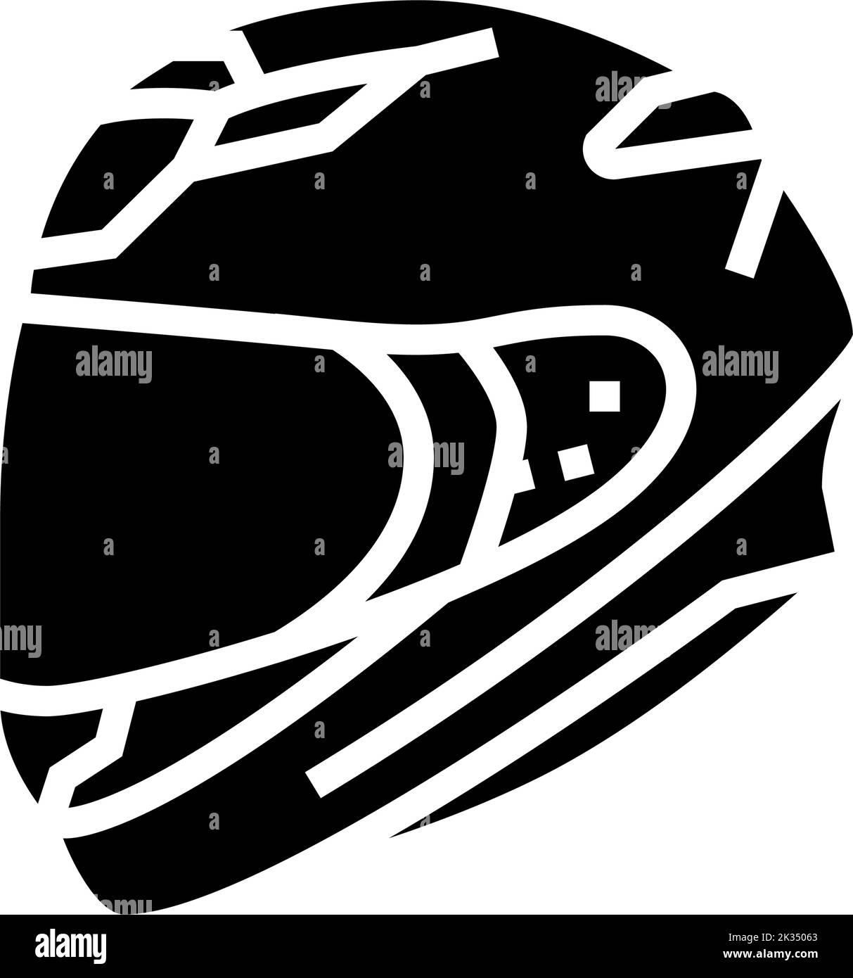 full face motorcycle helmet glyph icon vector illustration Stock Vector ...