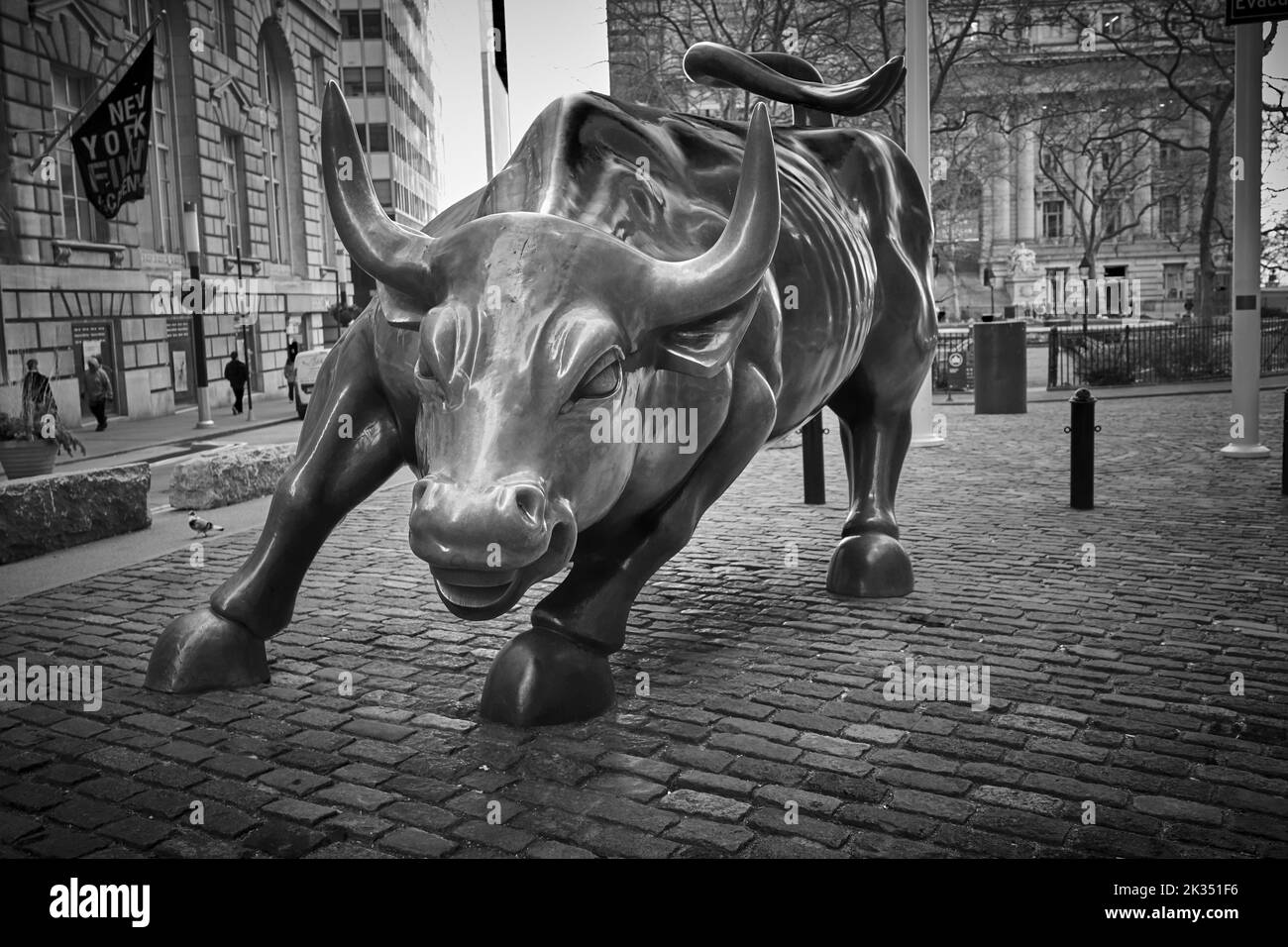 Charging Bull is a popular tourist destination that draws thousands of people, symbolizing Wall ...