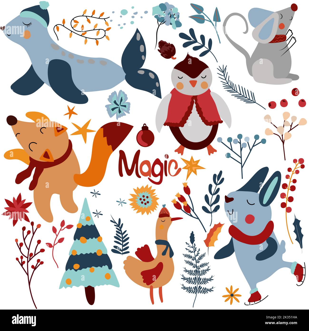 Arctic fox clipart hi-res stock photography and images - Alamy