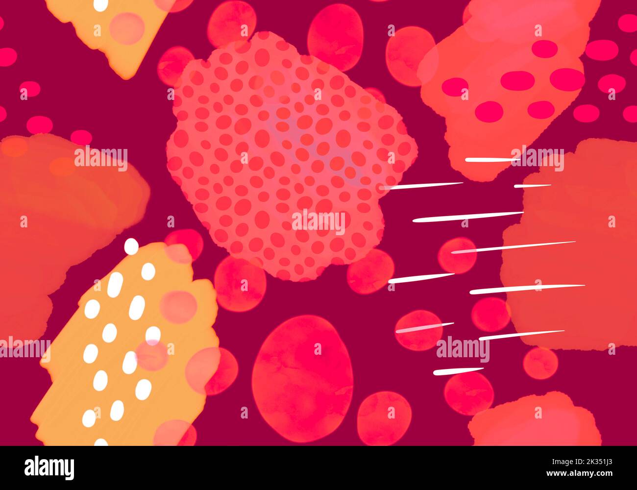 Abstract color paint background with polka dots and spots for fabrics ...