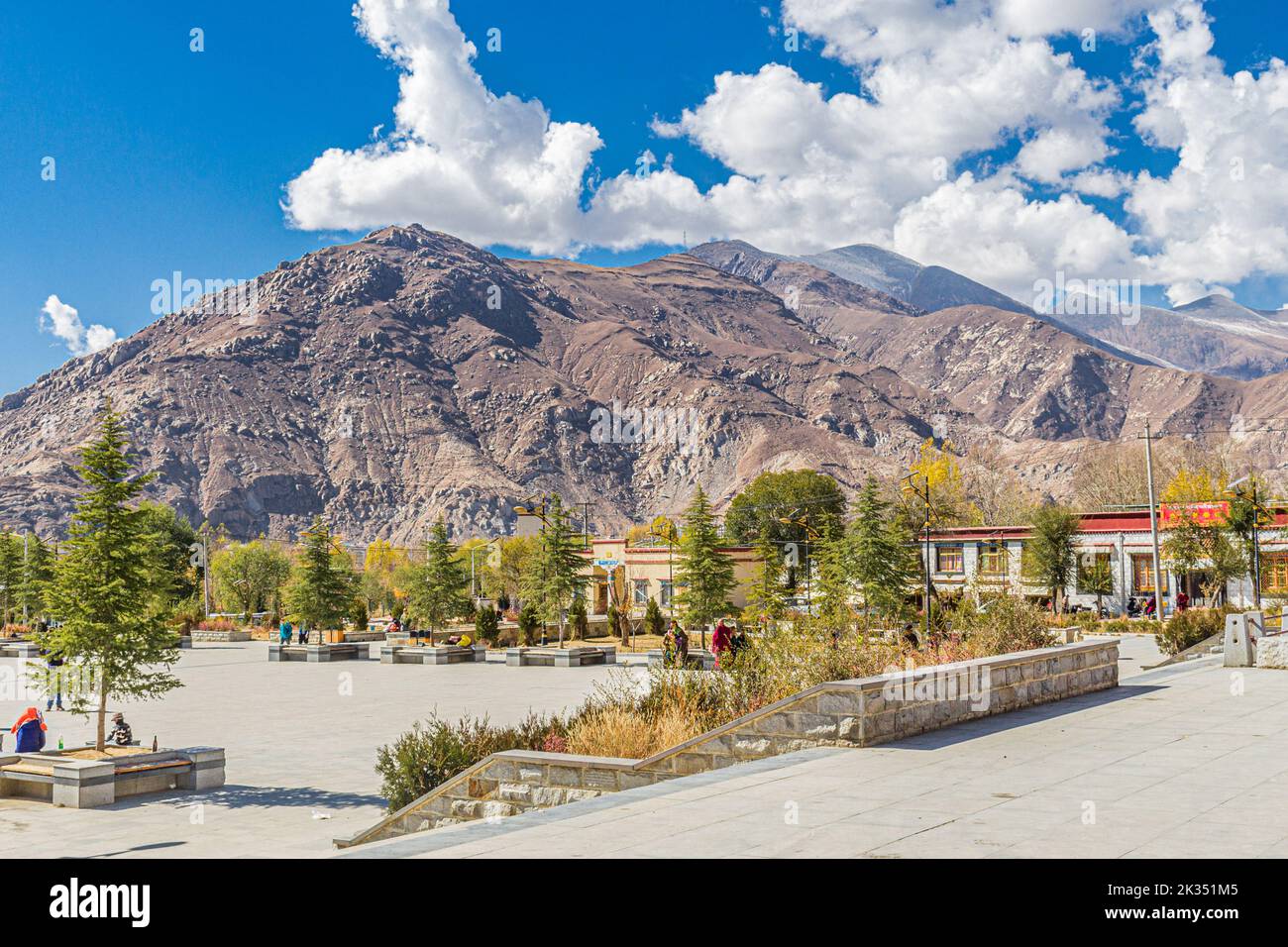 Beautiful mountianous landscape inseide the Sera Monastery grounds ...