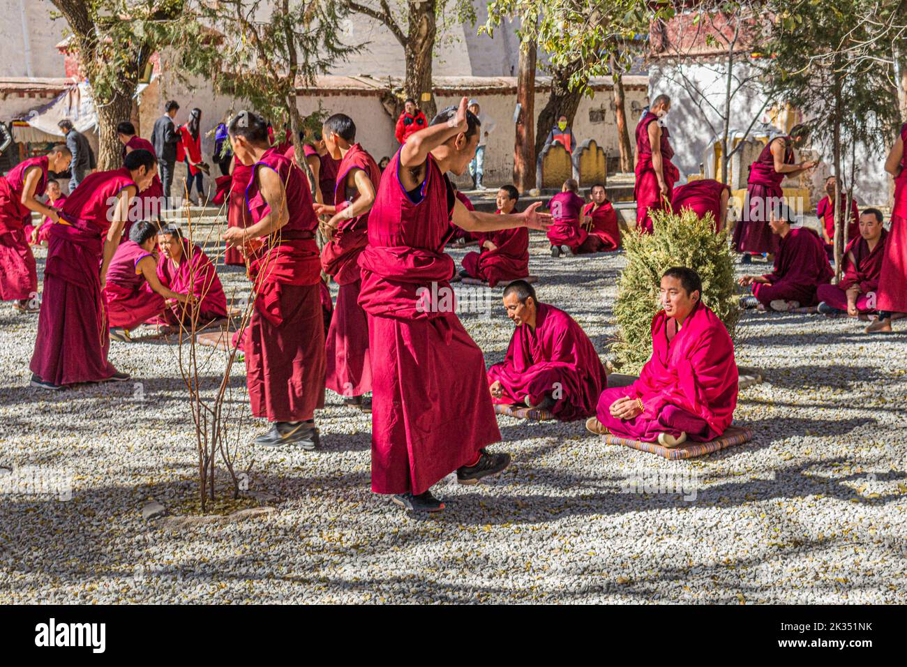 The debating monks at Sera Monastery Lhasa Tibet China - wonderful to ...