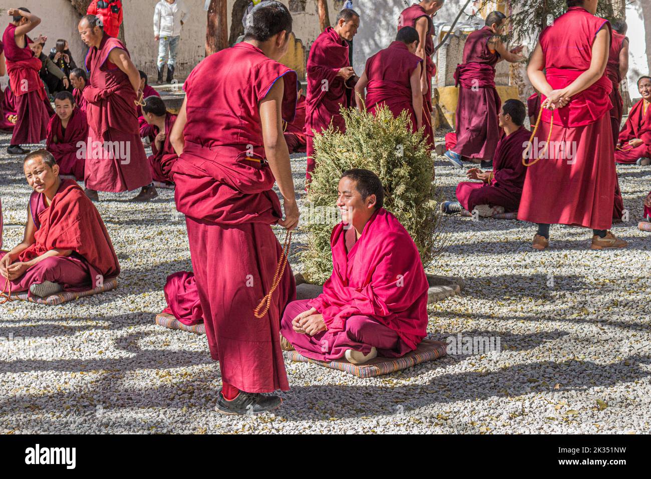 The debating monks at Sera Monastery Lhasa Tibet China - wonderful to ...