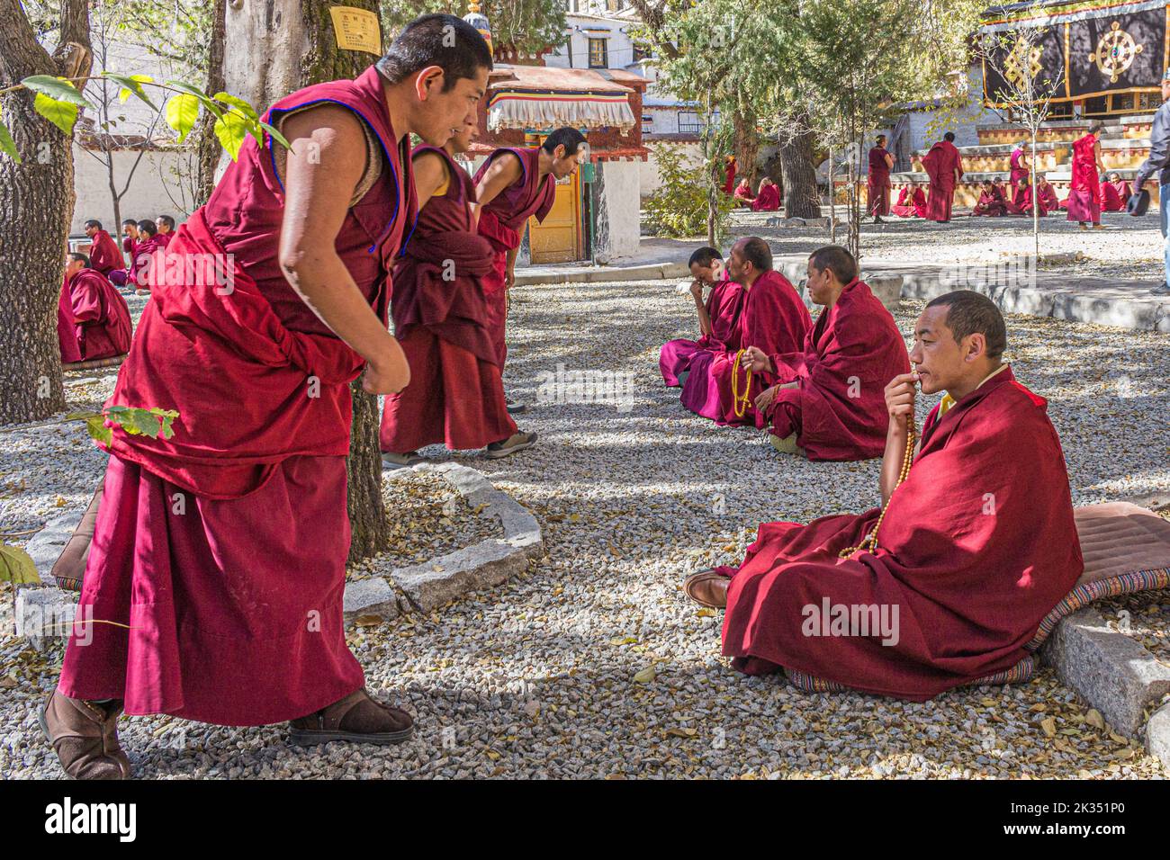 The debating monks at Sera Monastery Lhasa Tibet China - wonderful to ...