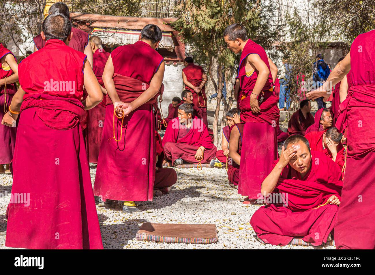 The debating monks at Sera Monastery Lhasa Tibet China - wonderful to ...