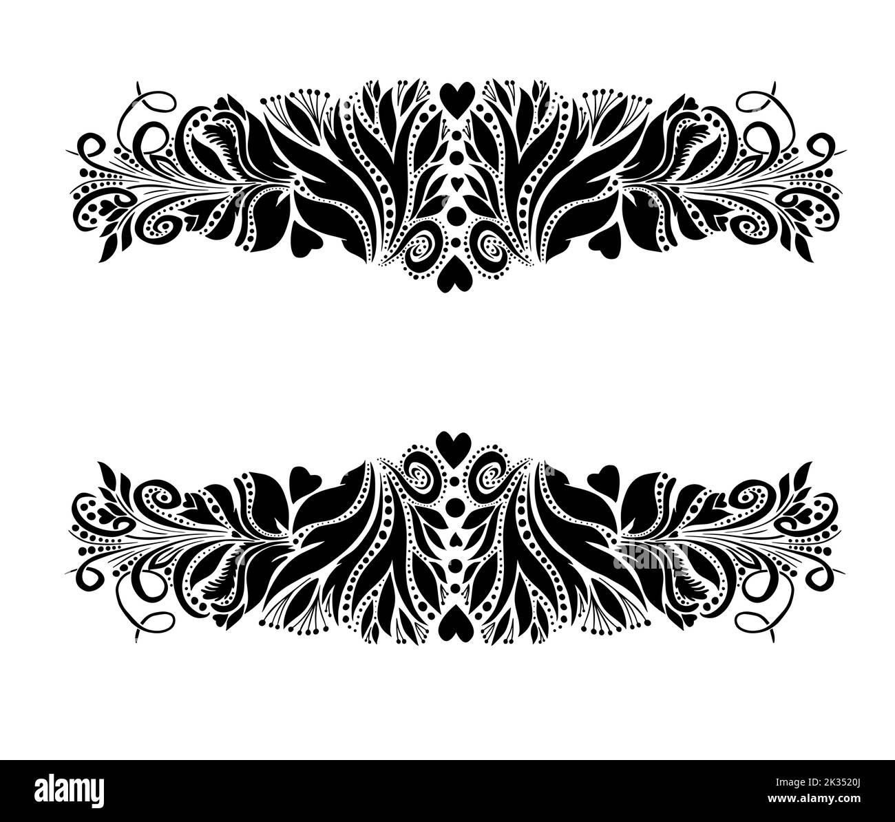 Monochrome border pattern. Vector illustration Stock Vector Image & Art ...