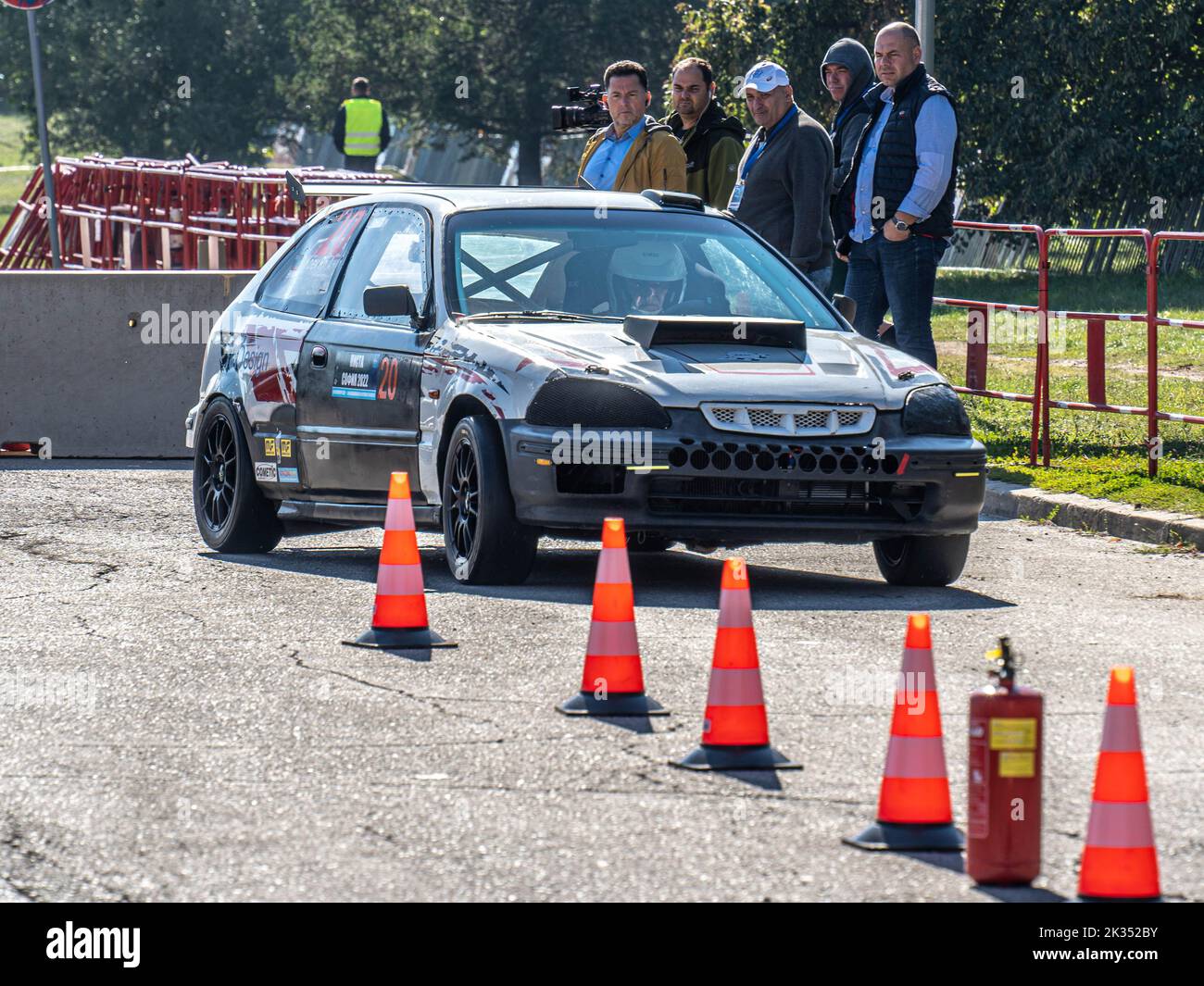 Sofia Rally - racing car at auto racing competition in Sofia, Bulgaria ...