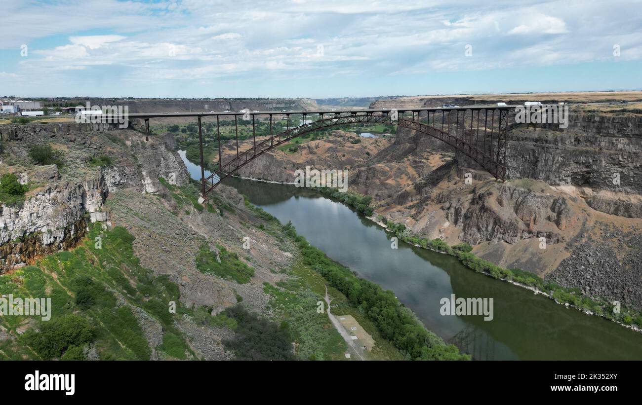 a shot of the perrine memorial bridge in idaho Stock Photo - Alamy