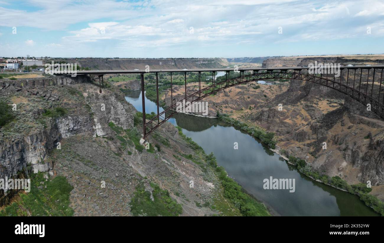 a Shot of the perrine memorial bridge in idaho Stock Photo - Alamy