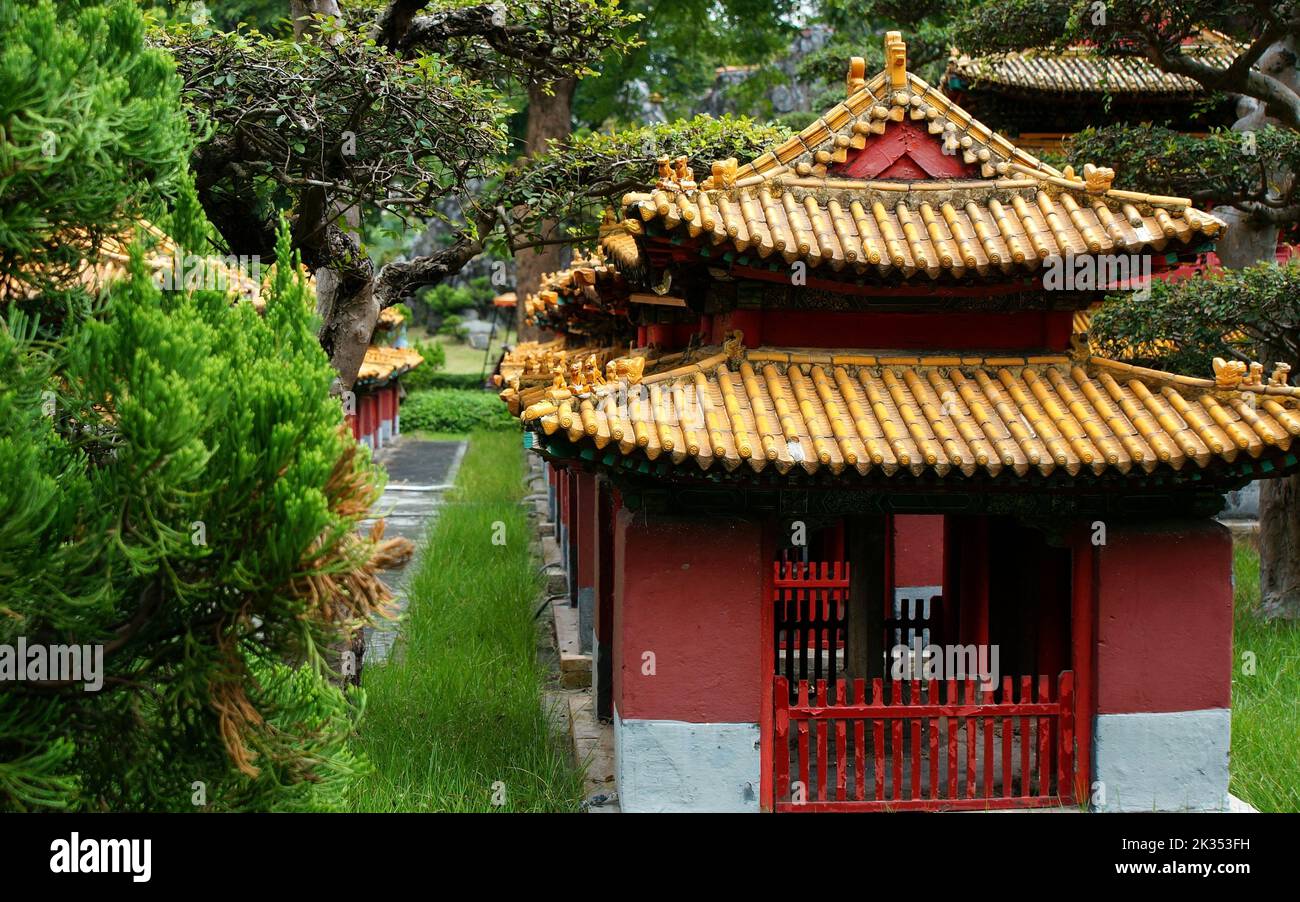 An imitation of a traditional building in China Folk Village theme park ...