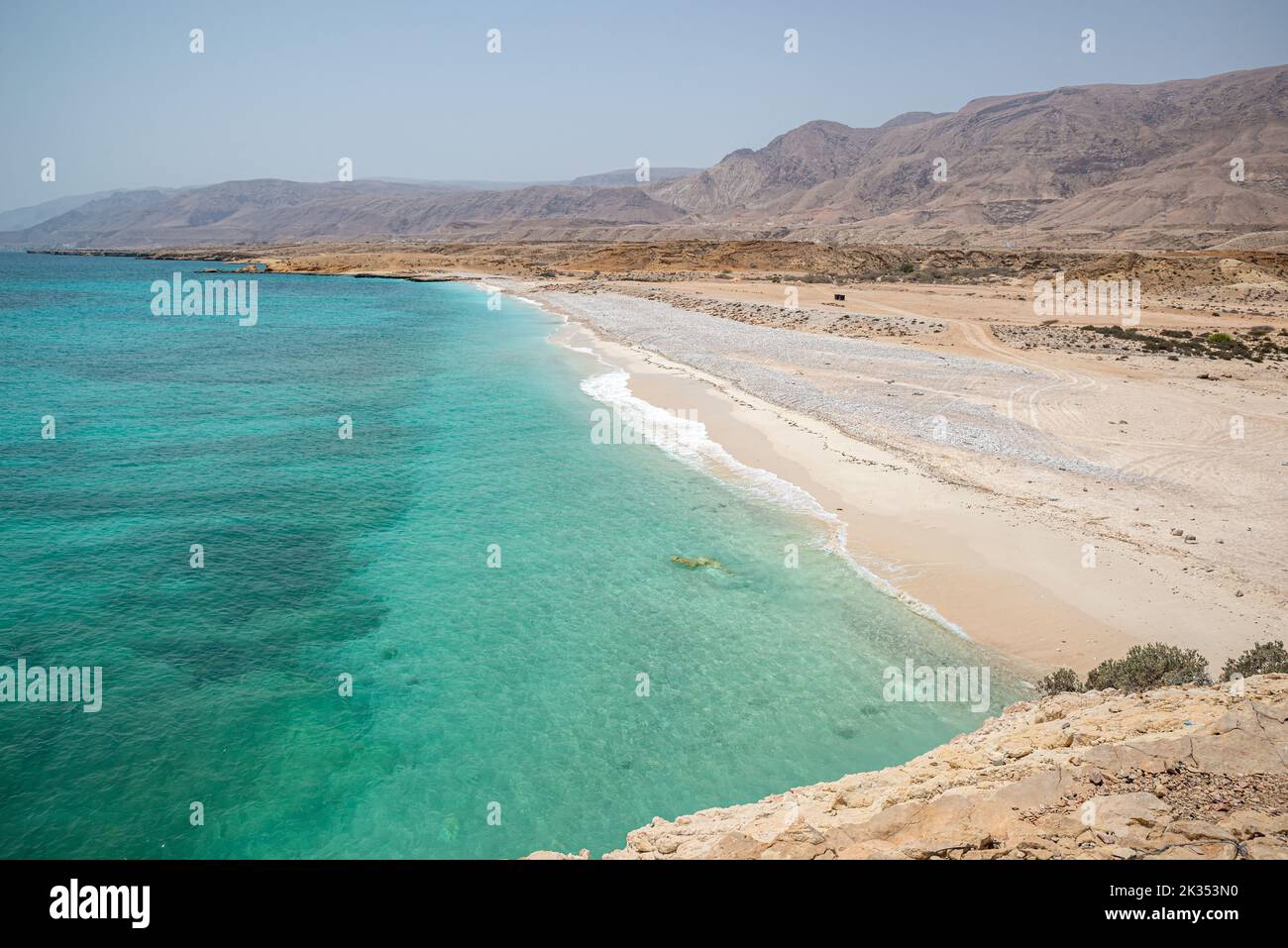 Desert White Beach at Fins, Oman Stock Photo - Alamy