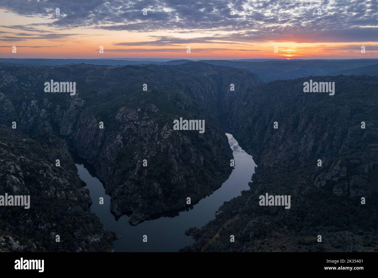 Amazing natural landscape with a panoramic view of the Douro River at ...