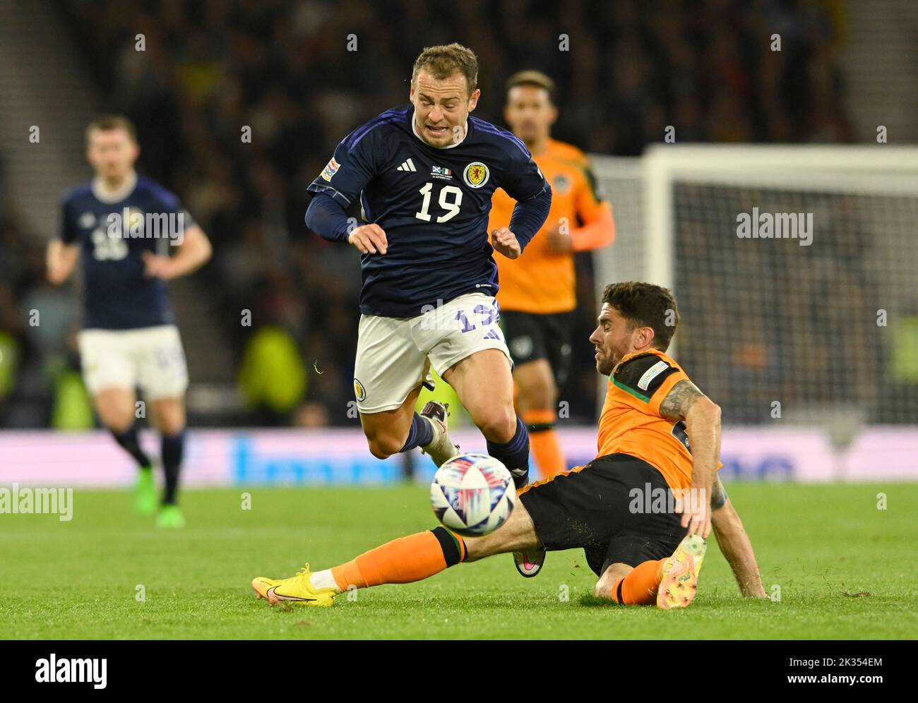 Glasgow, Scotland, 24th September 2022. Ryan Fraser of Scotland and ...