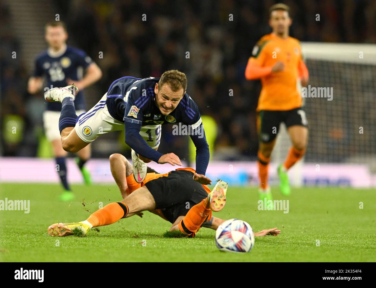 Glasgow, Scotland, 24th September 2022. Ryan Fraser of Scotland and ...
