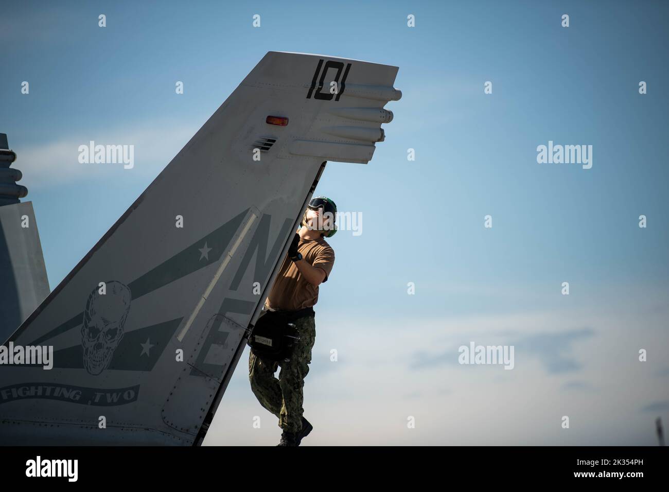 A U.S. Sailor with Strike Fighter Squadron (VFA) 2, Naval Air Station ...