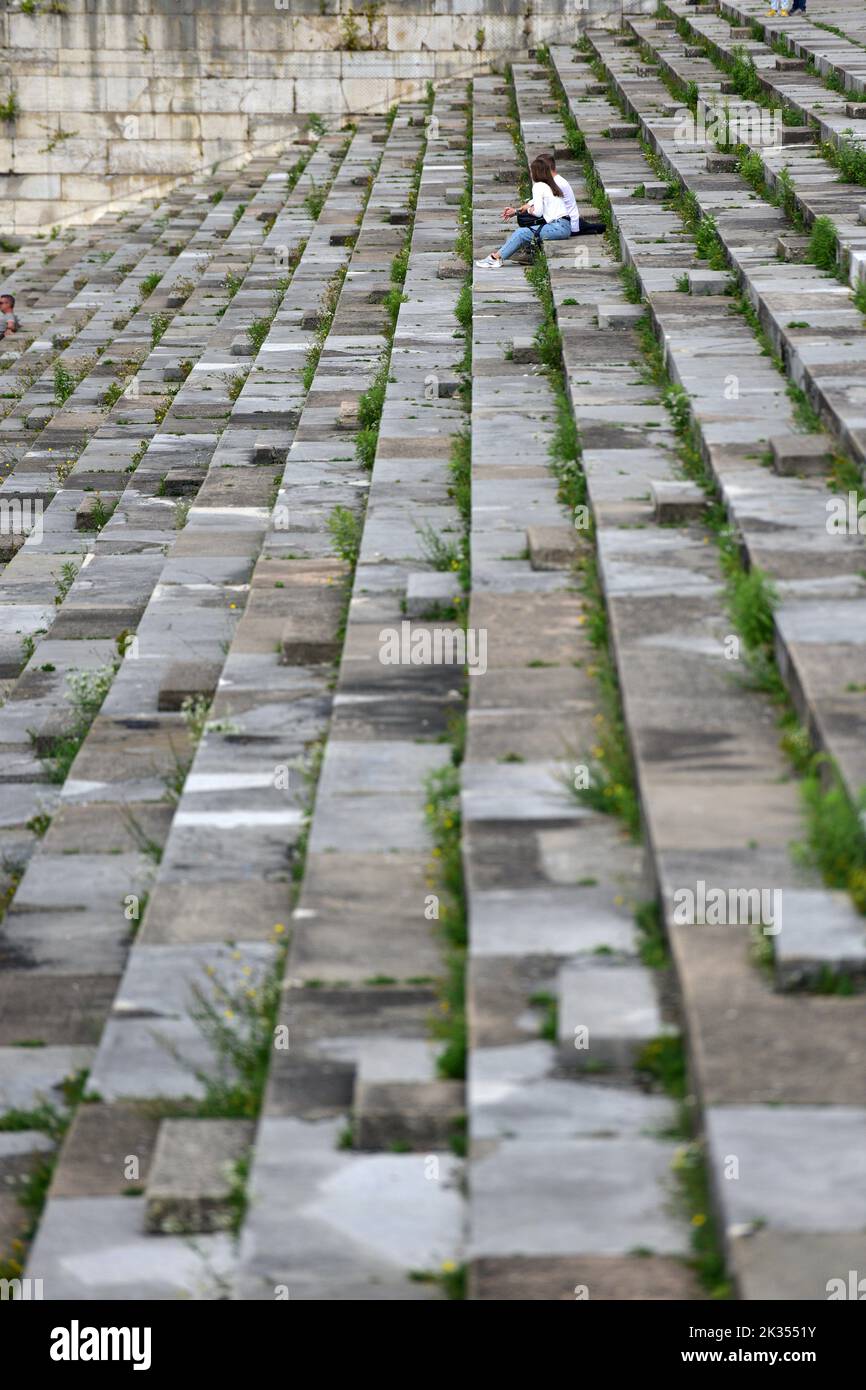 Zeppelin field in the former Nazi Party Rally Grounds in Nuremberg ...