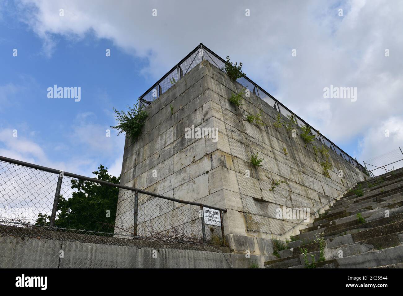 Zeppelin field in the former Nazi Party Rally Grounds in Nuremberg ...