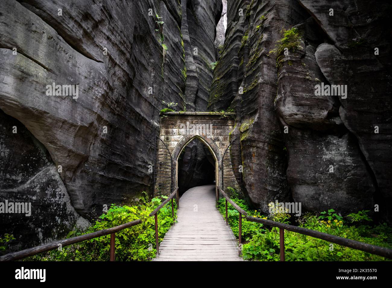 Rock city in the Adrspach Rocks, part of the Adrspach-Teplice Landscape ...