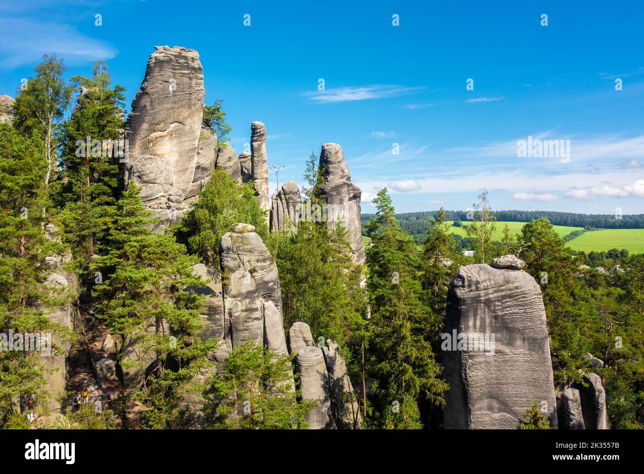 Rock city in the Adrspach Rocks, part of the Adrspach-Teplice Landscape ...