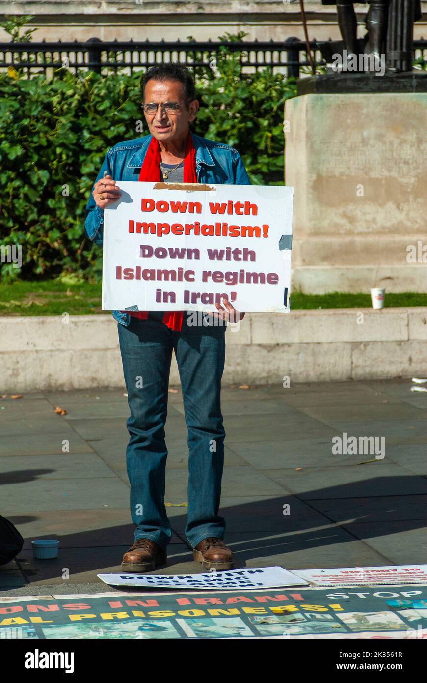 London, UK. 24th Sep, 2022. Protest in London about the death of Mahsa ...