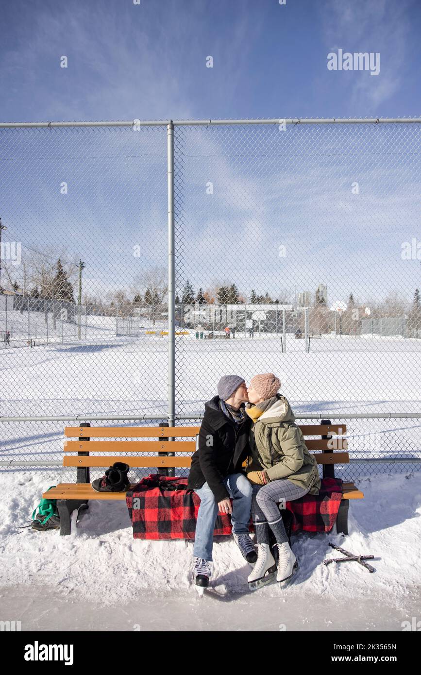 Ice skating rink fence not hockey hi-res stock photography and images ...