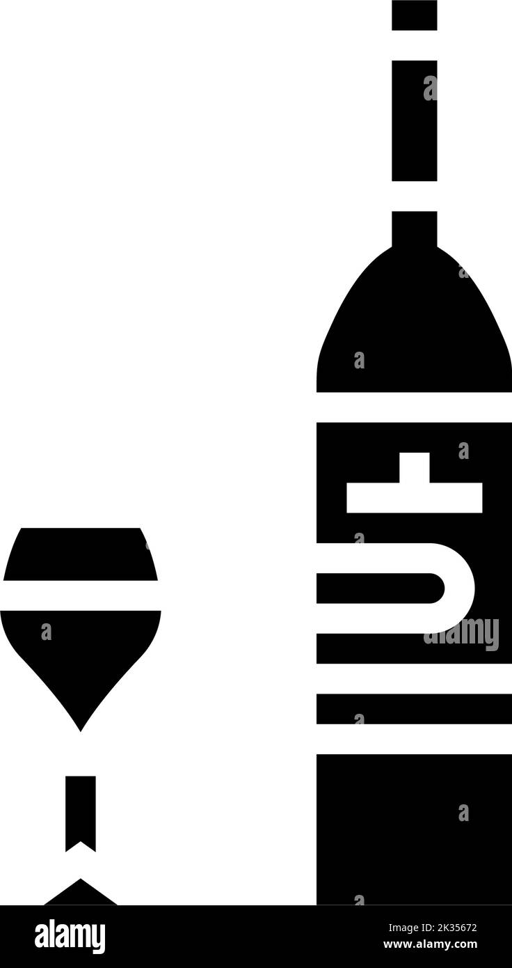 merlot red wine glyph icon vector illustration Stock Vector Image & Art ...