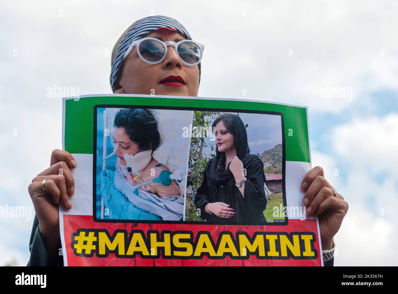 London, UK. 24th Sep, 2022. Protest in London about the death of Mahsa ...