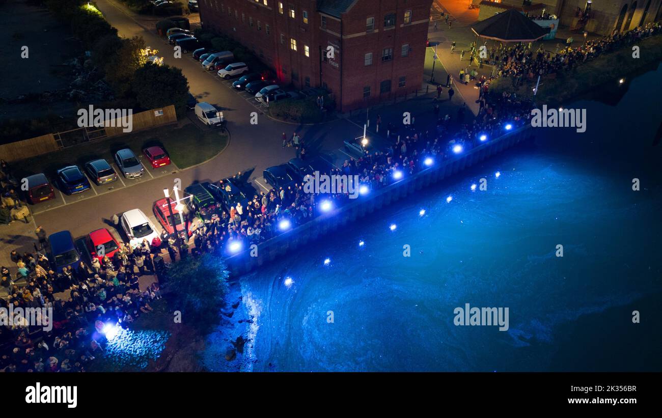 Grimsby, England, 23 September 2022. Spectators watching Viking ...