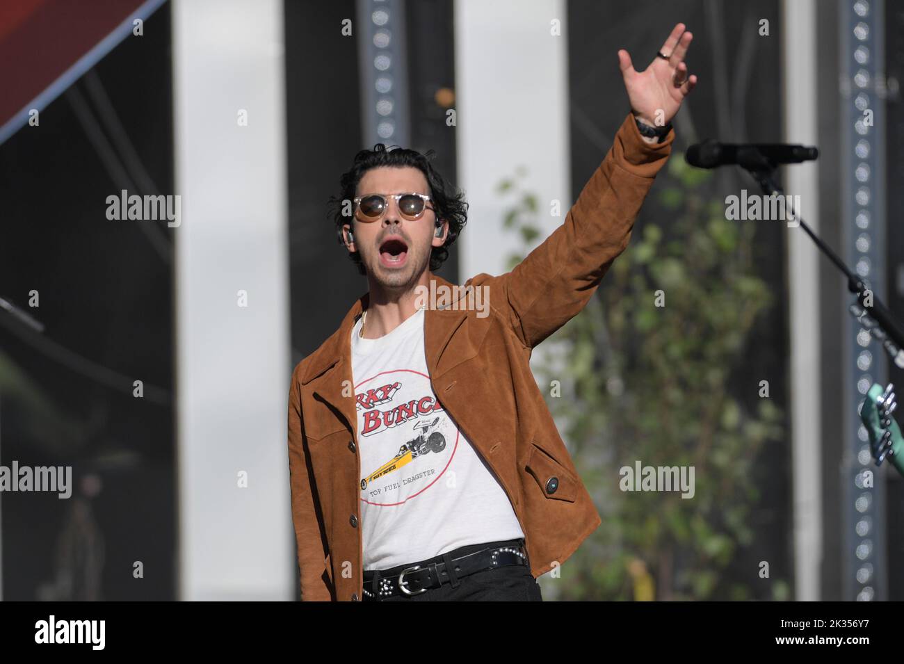 New York, USA. 24th Sep, 2022. Joe Jonas and the Jonas Brothers perform ...