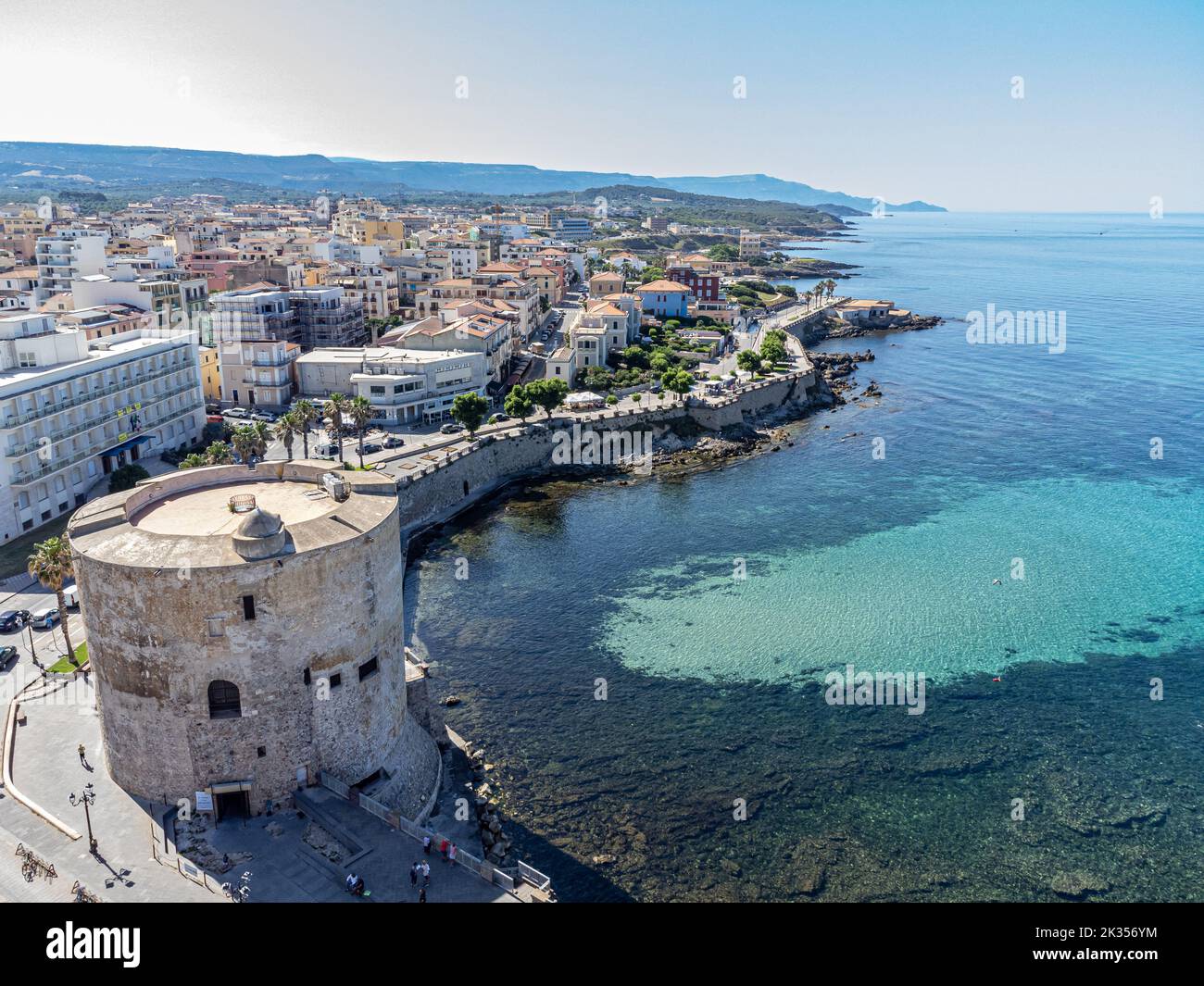 An aerial view of Sardinia, Alghero Stock Photo - Alamy