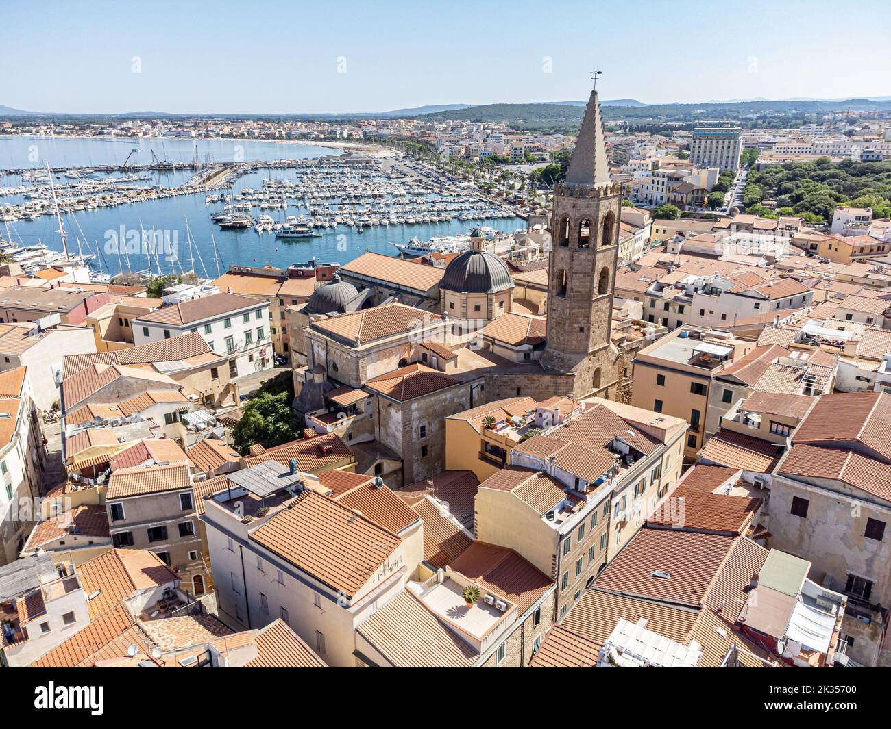 An aerial view of Sardinia, Alghero Stock Photo - Alamy