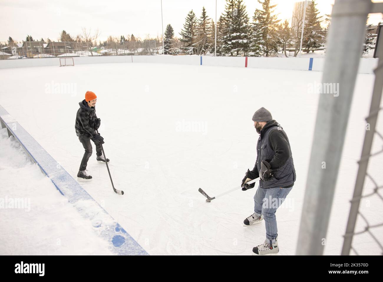 Outdoor Ice Skating Photography