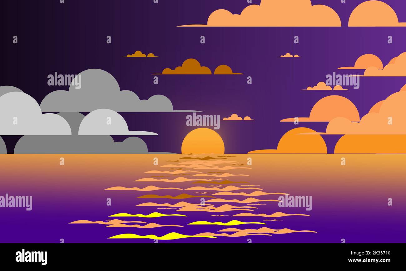 Horizon over clouds Stock Vector Images - Alamy